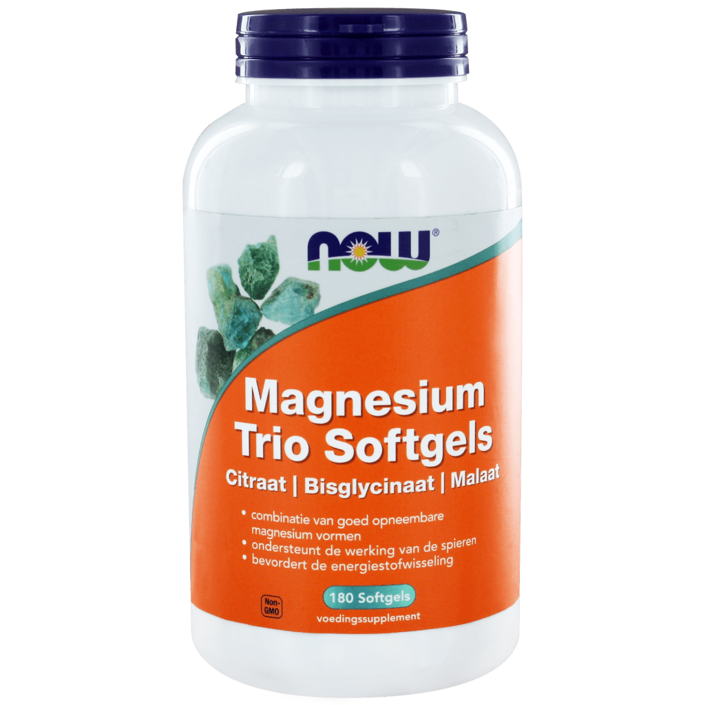 NOW | Magnesium Trio Softgels | 180 gels - WelkMagnesium.nl